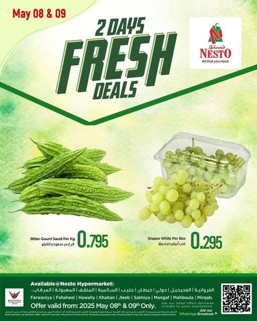 Nesto 2 Days Fresh Deals 8-9 May 2025 | Kuwait Offers Today