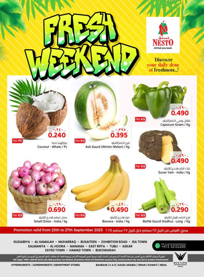 Nesto Supermarket Fresh Weekend Deal 25-27 September 2025