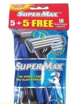 Supermax Triple Blade Razor 10pcs Geant Offers